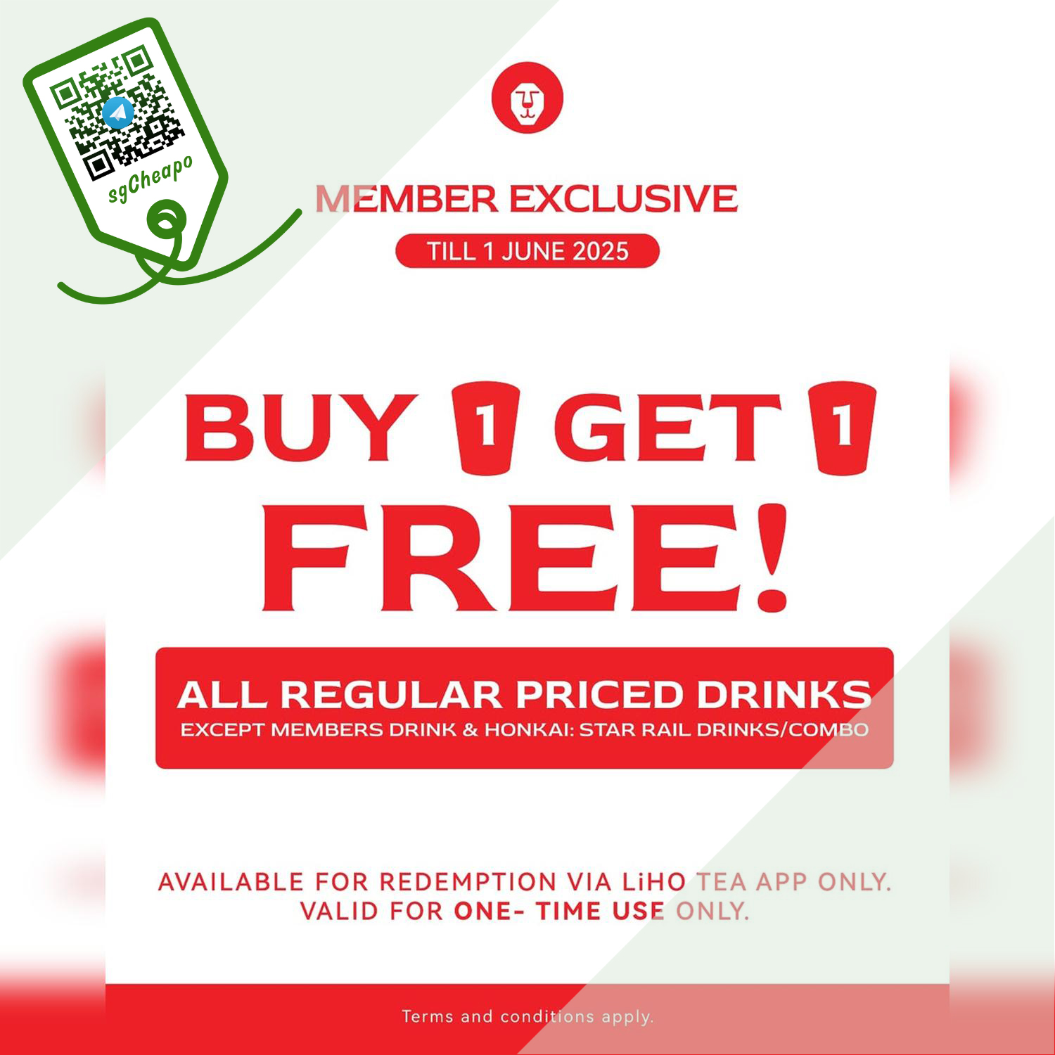 1 FOR 1 Member's Exclusive - sgCheapo