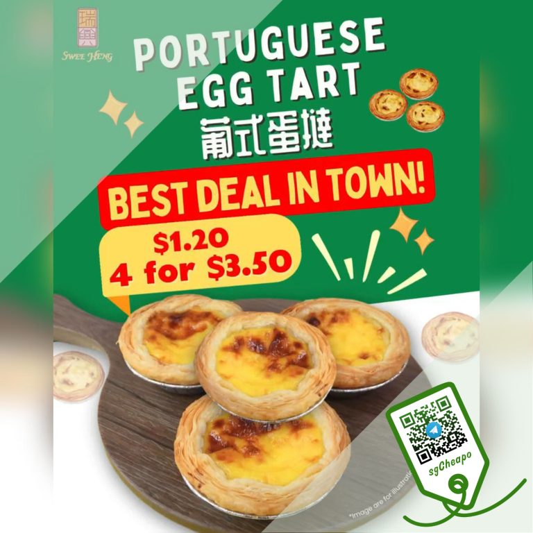 4 for $3.50 Portuguese Egg Tarts - sgCheapo