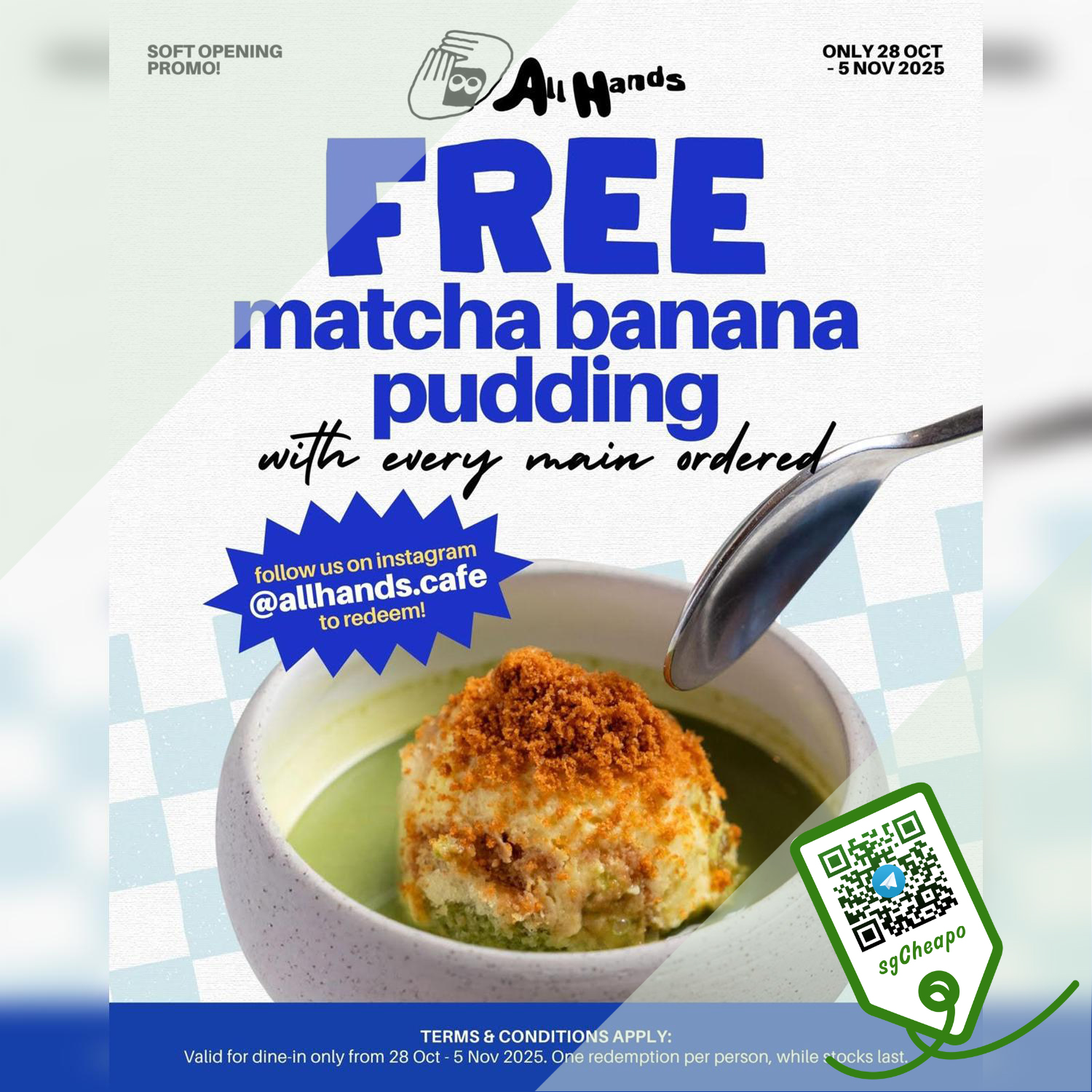 FREE Matcha Banana Pudding - sgCheapo